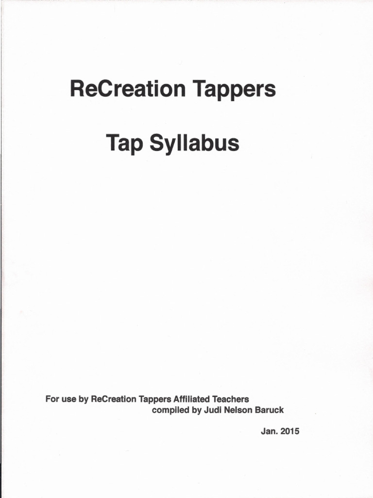 Tap Syllabus | Download Free PDF | Dances | Foot