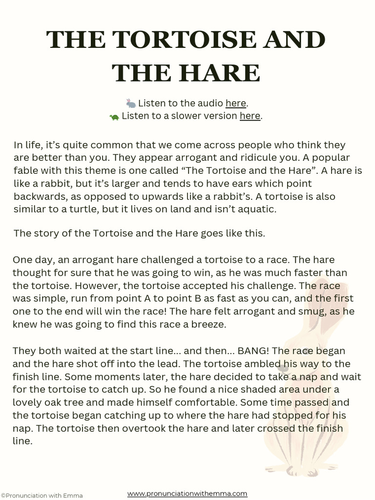 The Tortoise and The Hare-3 | PDF