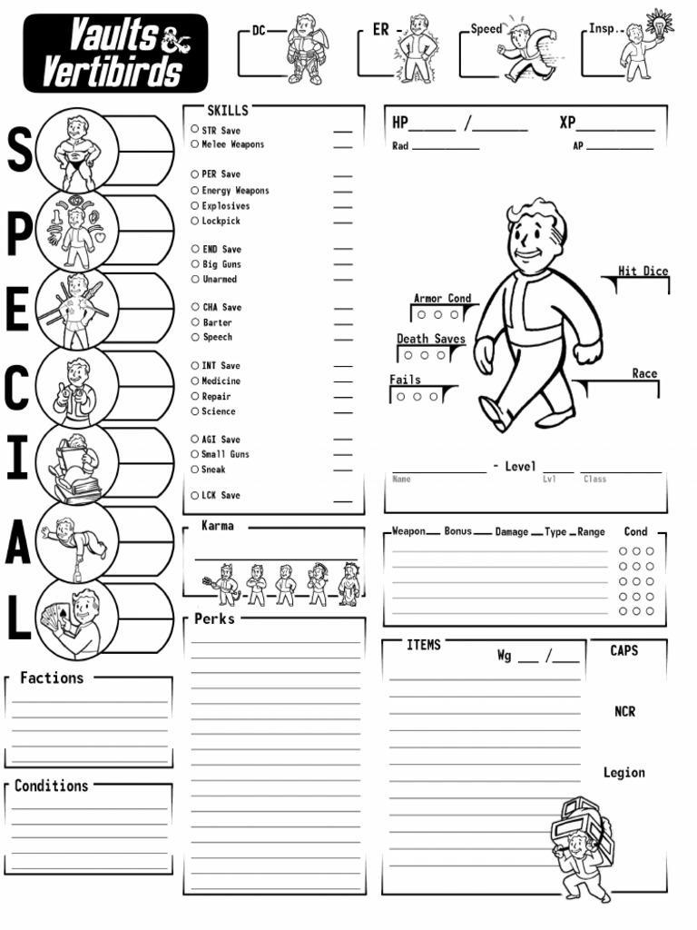 Fallout PNP CharacterSheet | PDF