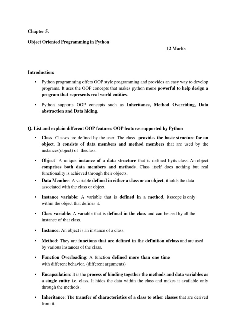 Unit 5 Pwp Psg Pdf Class Computer Programming Inheritance Object Oriented Programming 