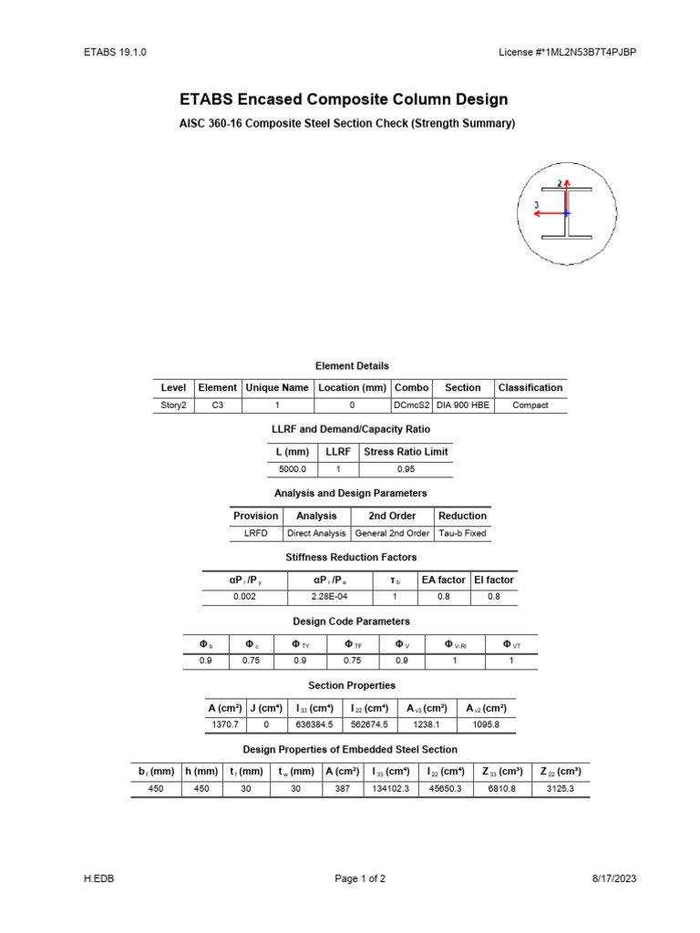 Etabs 19.1 | PDF | Structural Engineering | Building Materials