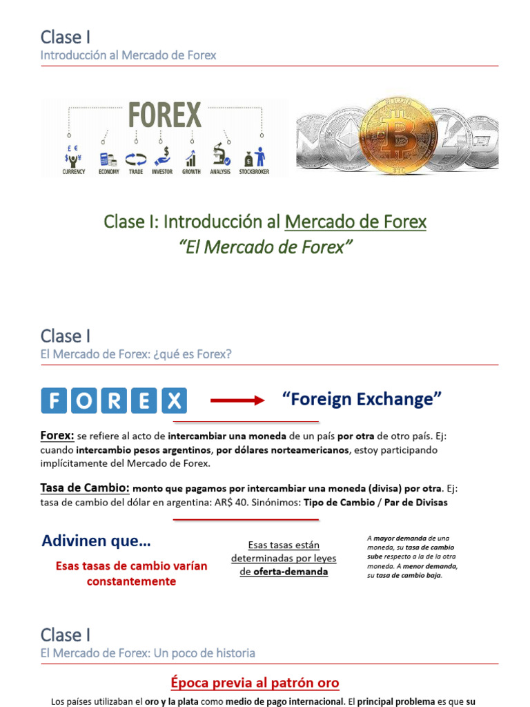 Introducción Al Mercado De Forex Pdf Mercado De Divisas Tipo De