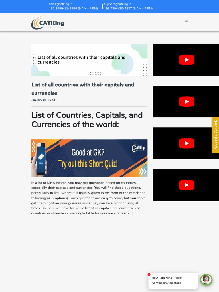List of Countries, Capitals, and Currencies of The World | PDF ...
