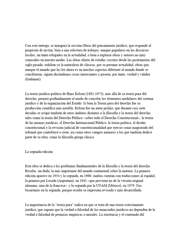 Teoría de H. Kelsen | PDF | Moralidad | Jurisprudencia
