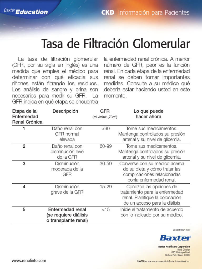 E R C Etapas | PDF | Riñón | Medicina CLINICA