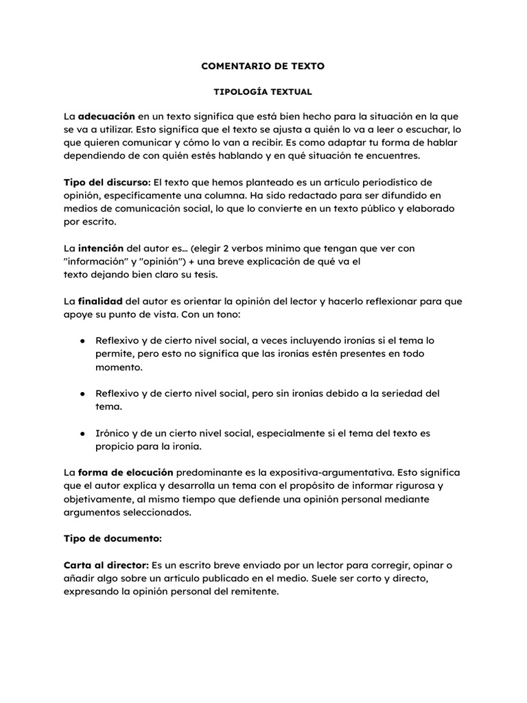 Comentario de Texto 1 BACH | PDF | Ensayos