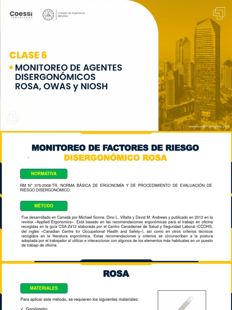 Clase 06 - Monitoreo Ocupacionals | Descargar gratis PDF | Frecuencia | Factores humanos y ergonomía
