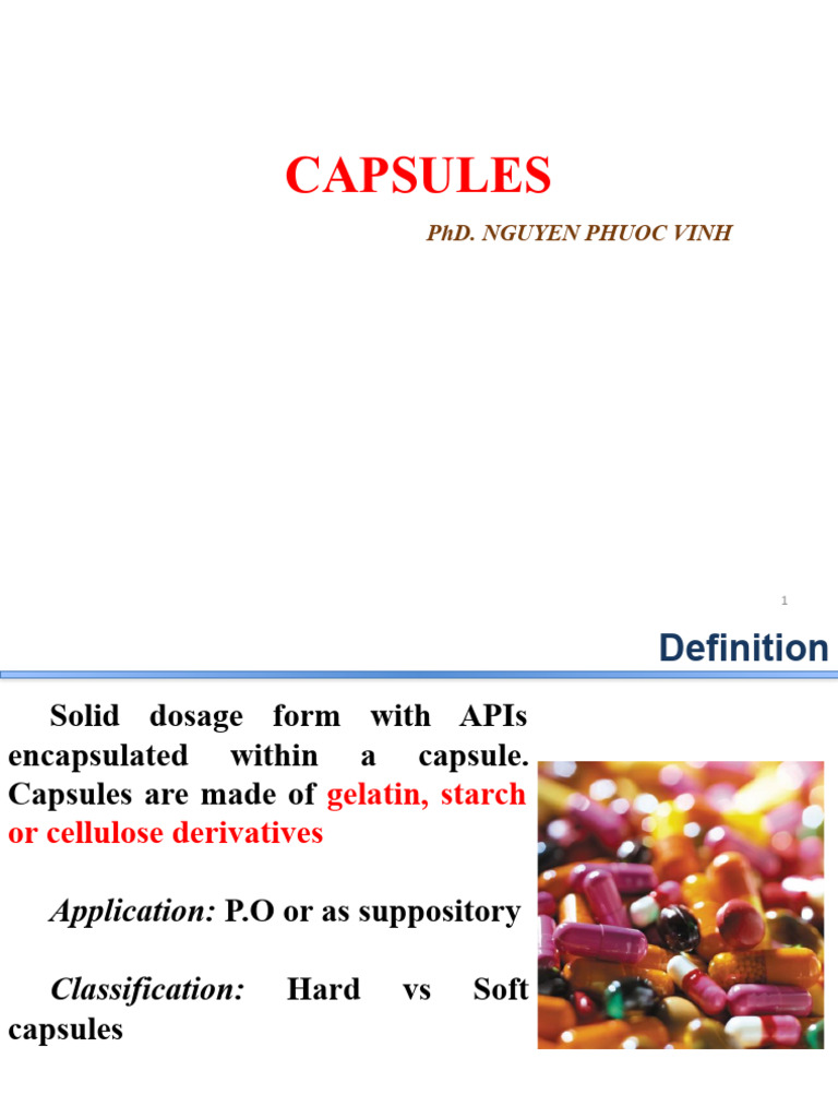 Hard and Soft Capsules | PDF | Gelatin | Liquids