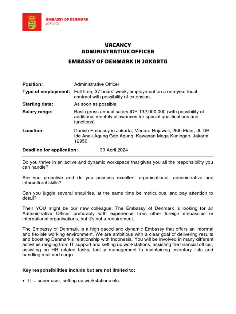 Administration Officer Vacancy Announcement 2024 No 2 | PDF | Business