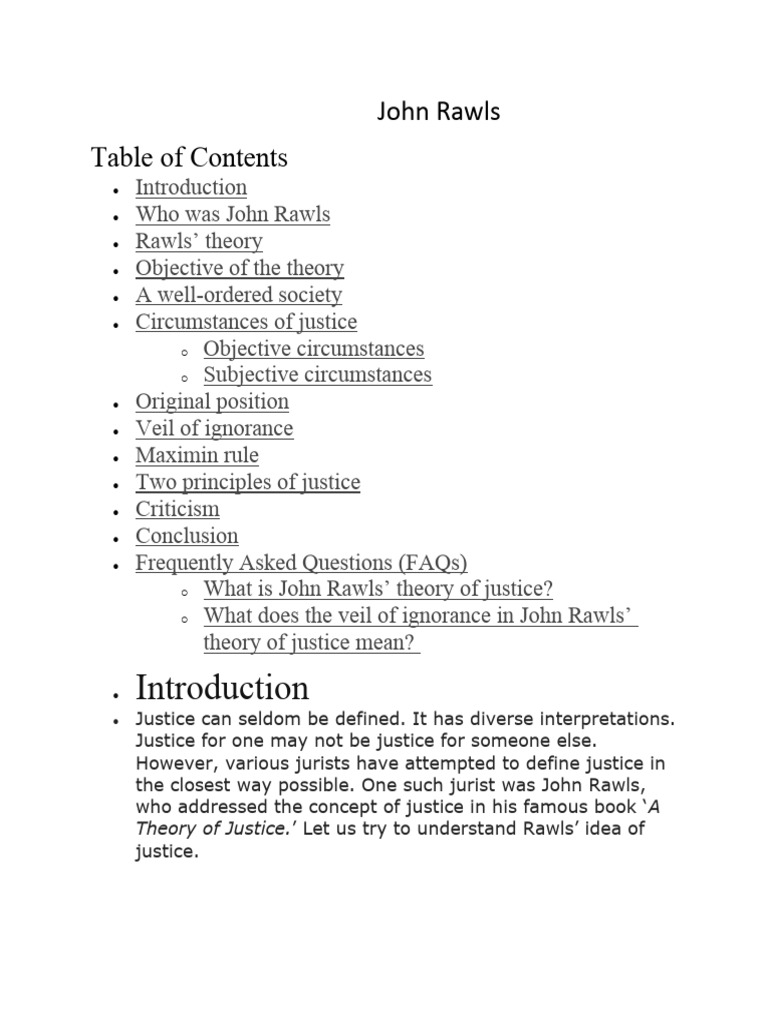 John Rawls | PDF | John Rawls | Justice