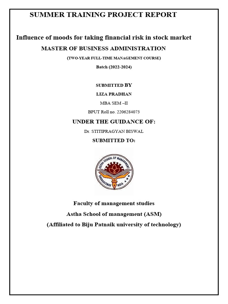 Sip Project | PDF | Stocks | Investing