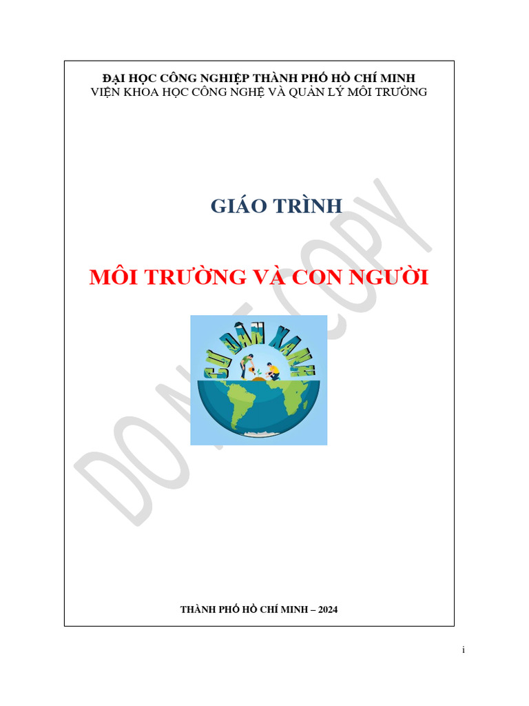 Giao Trinh Mon Moi Truong Va Con Nguoi - v2 | PDF