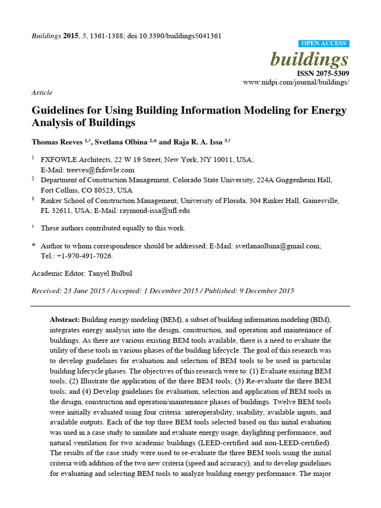 BIM Energy Analysis Guidelines | PDF | Life Cycle Assessment | Simulation
