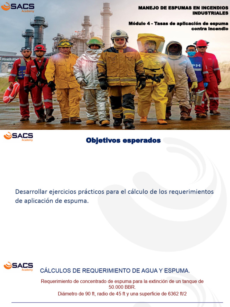 Módulo 4 - Tasas de Aplicación de Espuma Contra Incendio | PDF