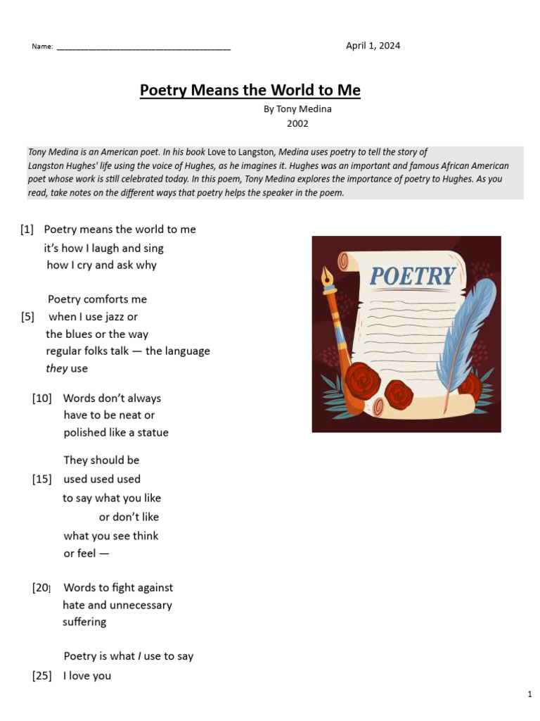 Poetry's Impact: A Reflection by Medina | PDF | Poetry