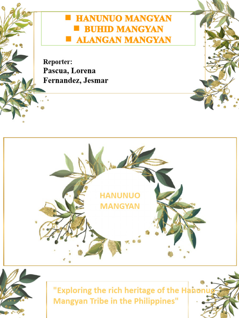 Hanunuo Mangyan Wps Office | PDF | Basket Weaving