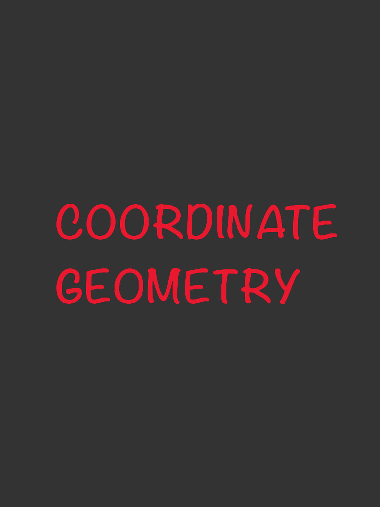 Coordinate Geometry-3 2-2 | PDF