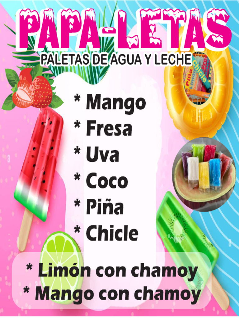 LONA 1X1 CON ACABADOS Y OJILLOS Paletas de Hielo | PDF