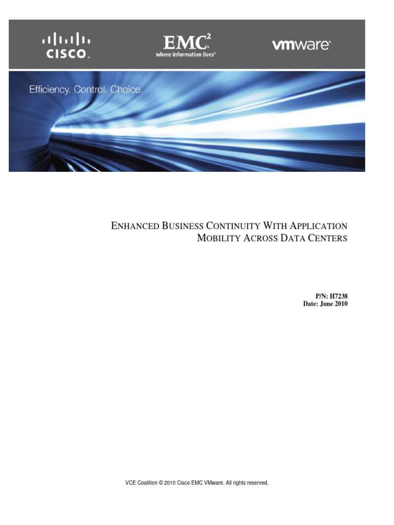 White - Paper - VCE Enhanced Business Continuity | PDF | V Mware | Computer Network