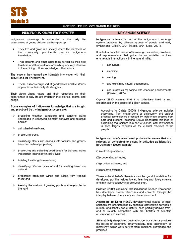 STS - Module 3 | PDF | Science | Knowledge