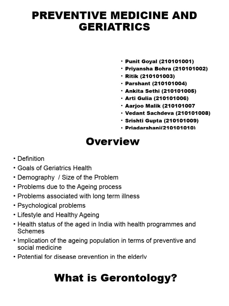 Geriatrics Health | PDF | Dementia | Ageing