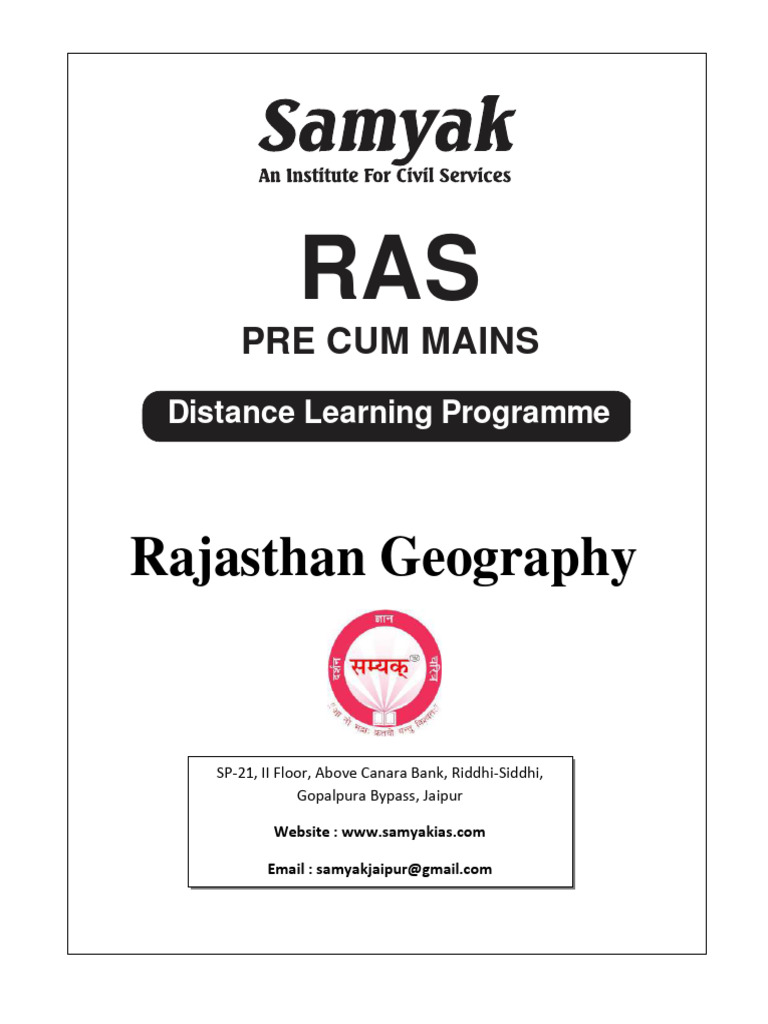 Rajasthan Geography | PDF | Dune | Monsoon