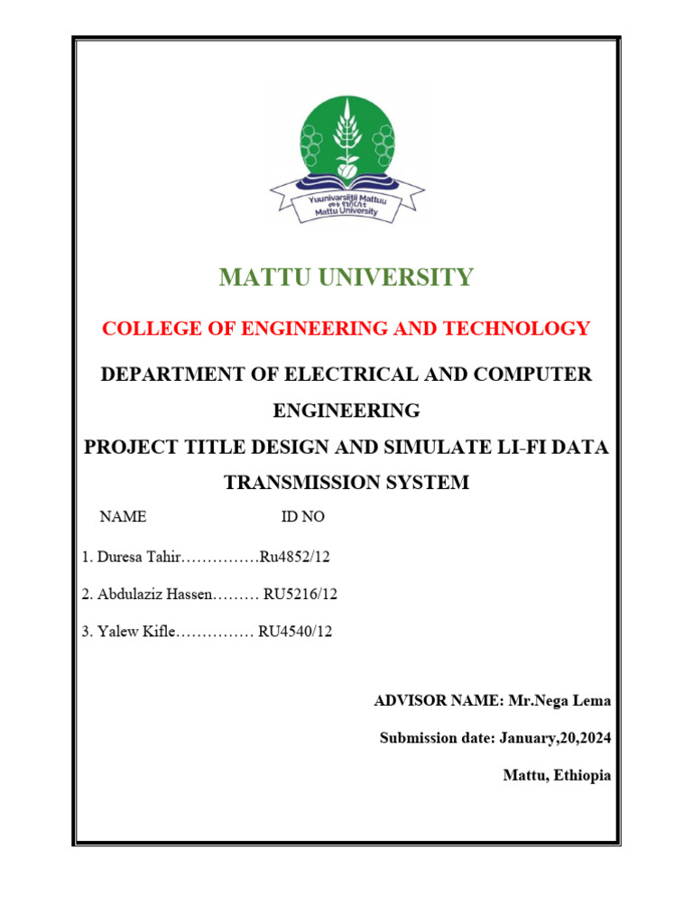 Li-Fi Data Transmission Project Report | PDF | P–N Junction | Electronics