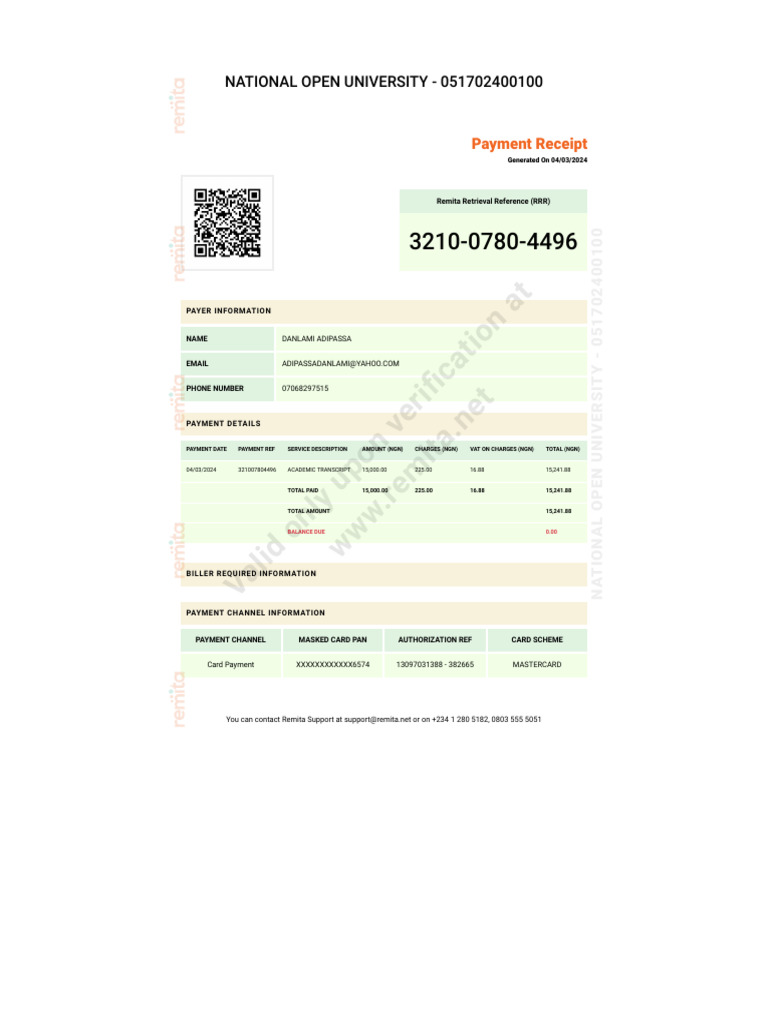View Invoice - Receipt | PDF | Payments | Receipt