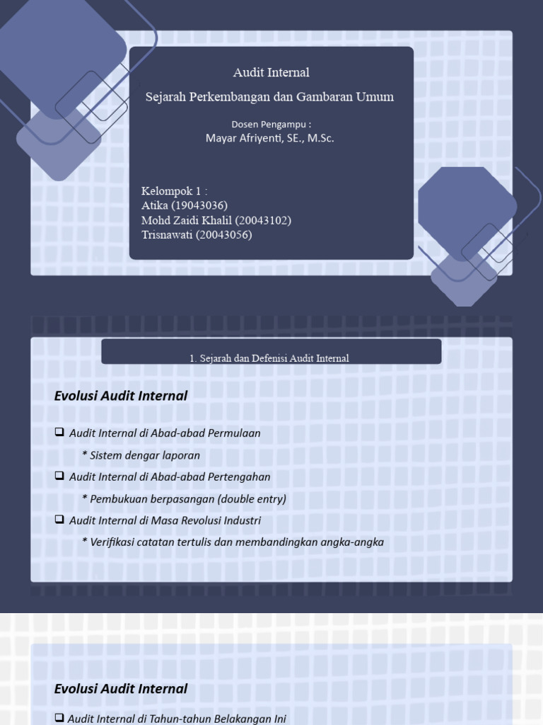 Sejarah dan Praktik Audit Internal | PDF