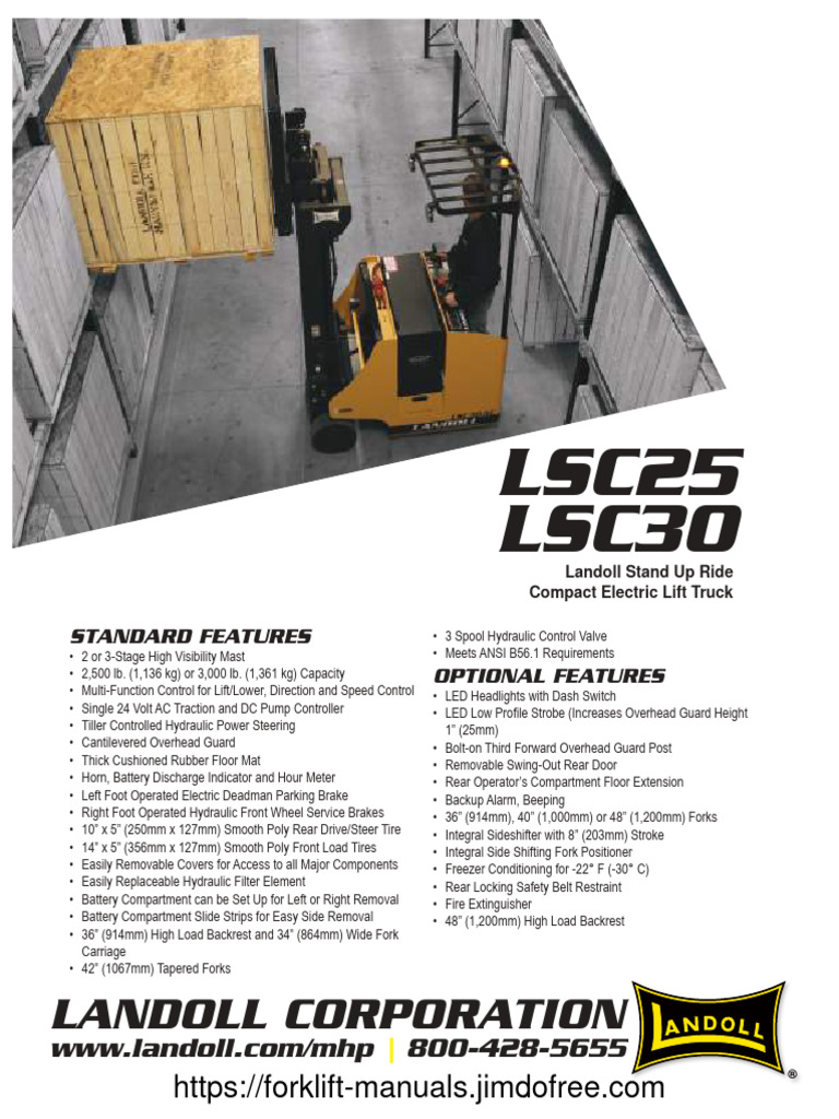 Landoll LSC25-30 StandUp Ride Lift Brochure | Download Free PDF ...