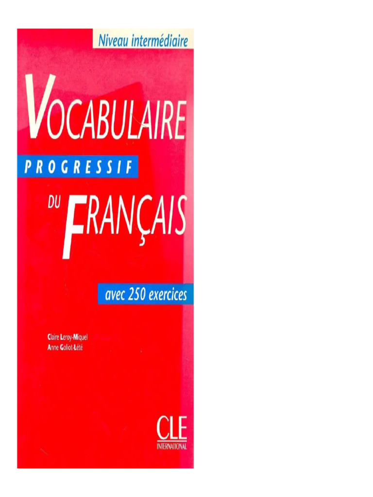 Vocabulaire Progressif Du Français Intermédiare A2 B1 2003 Livre ...