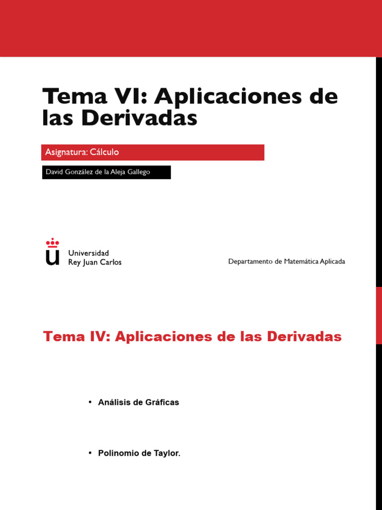 Tema 6 - Aplicaciones de Las Derivadas | PDF | Asíntota | Relaciones matematicas