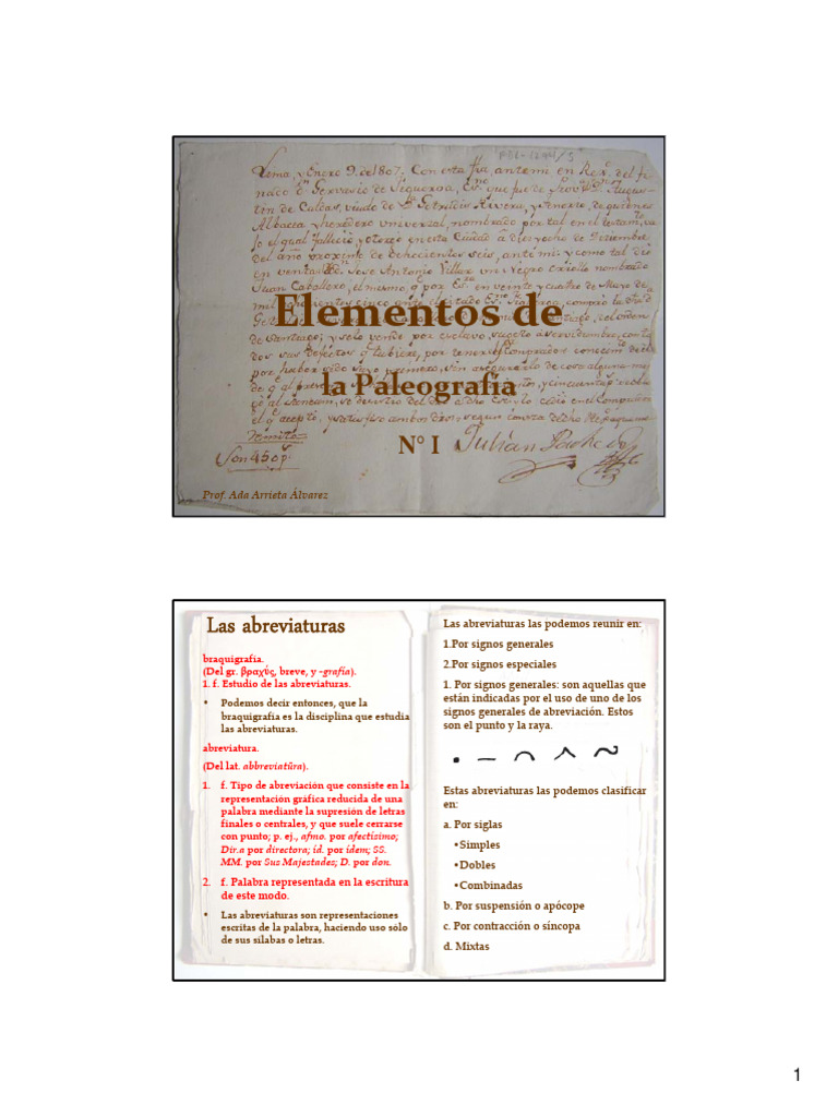 Elementos Paleografía Parte1 | PDF | Notación | Comunicación escrita