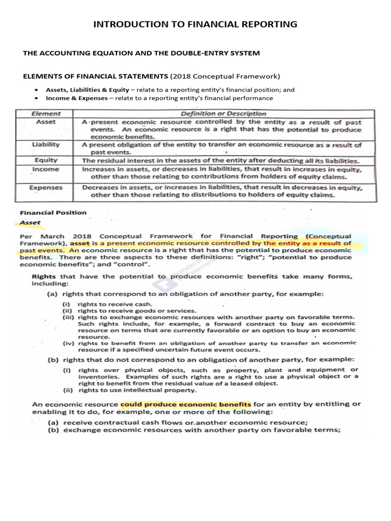 I. Introduction To Financial Reporting | PDF