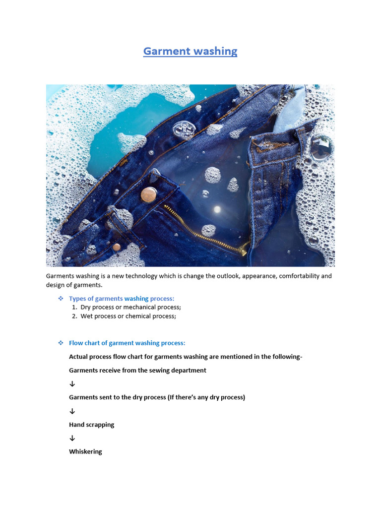 Washing Section | PDF | Clothing | Textile Arts