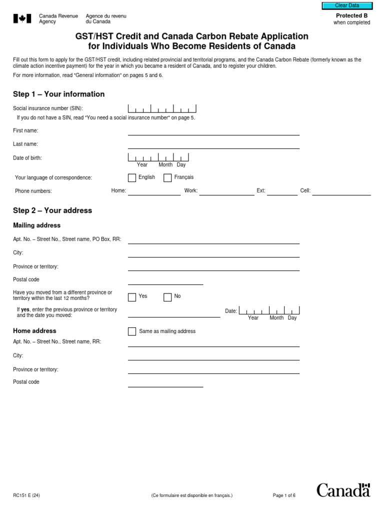 rc151 Fill 24e | PDF | Cost Of Living | Payments