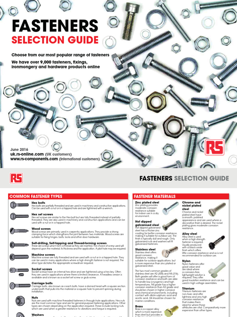 RS Fasteners | PDF | Screw | Nut (Hardware)