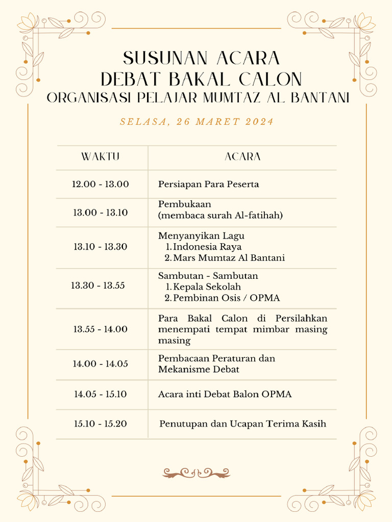 Susunan Acara | PDF