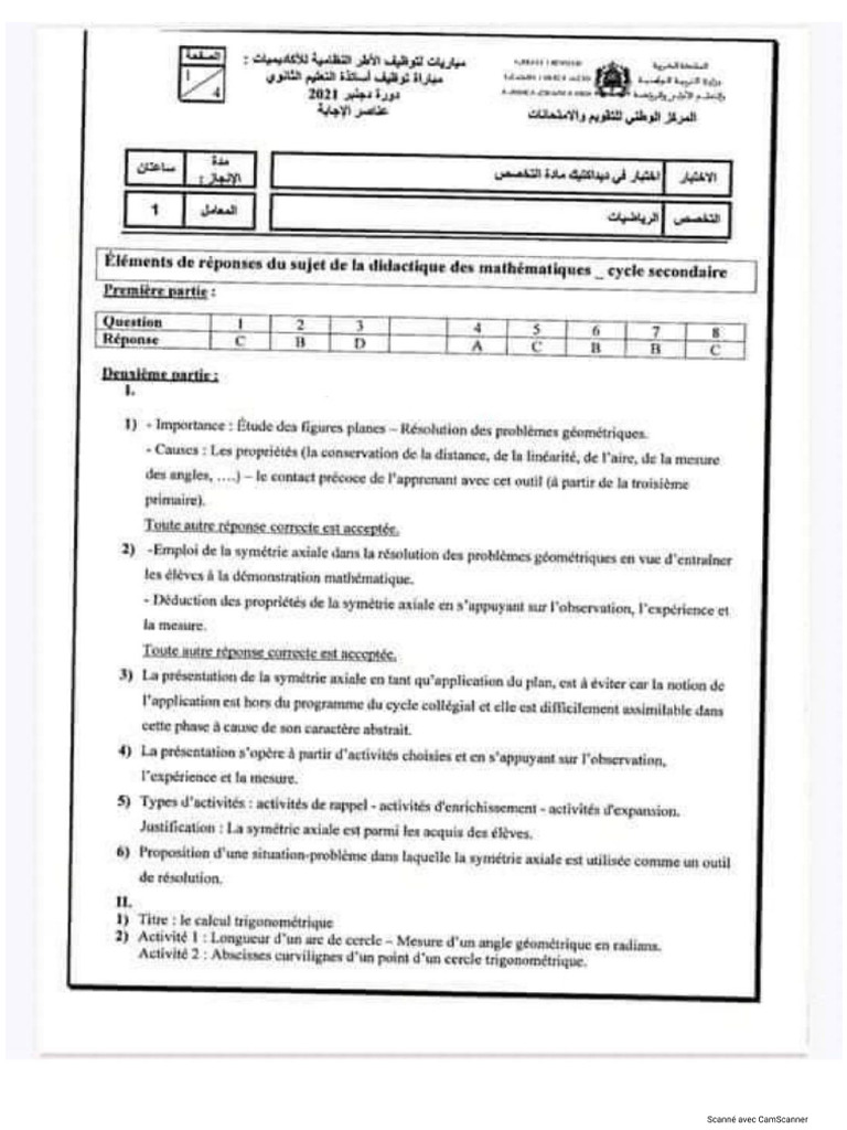 Rep Math Lycee 2021 | PDF