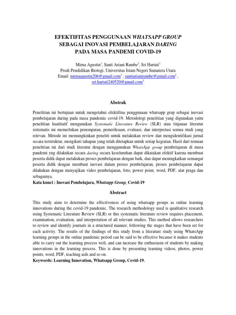 Artikel Jurnal - Kelompok Cut Nyak Dien - Pbio2 - Inovasi Pendiidkan | PDF