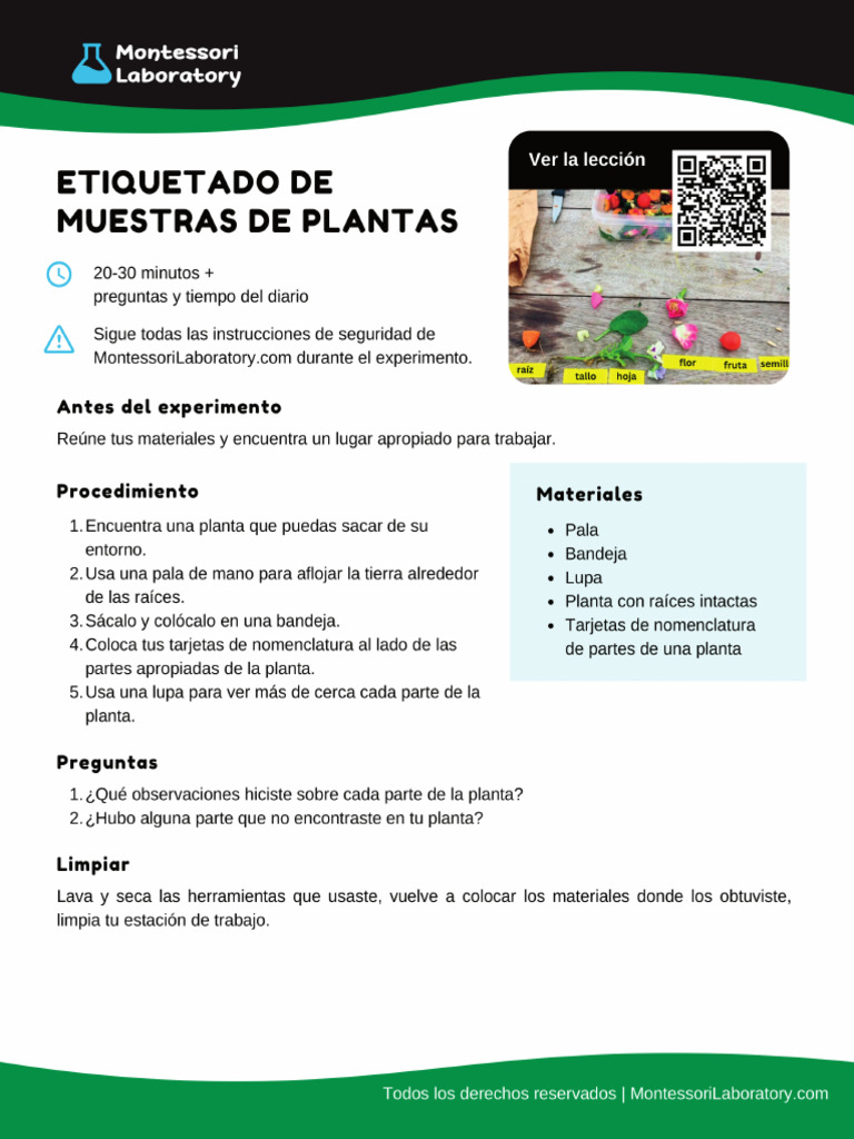 Etiquetado de Muestras de Plantas | PDF
