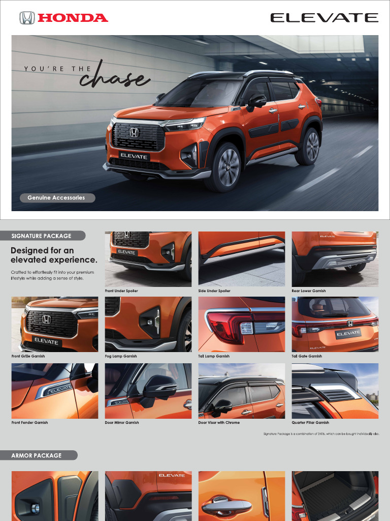 Honda Elevate Reinforced Safety Accessory Brochure April 2024 - New11 | PDF