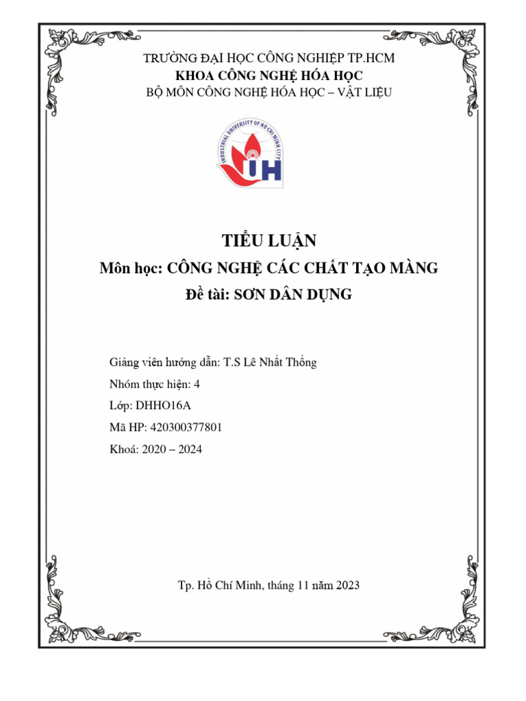 BÁO CÁO Sơn Dân D NG NHÓM 4 | PDF