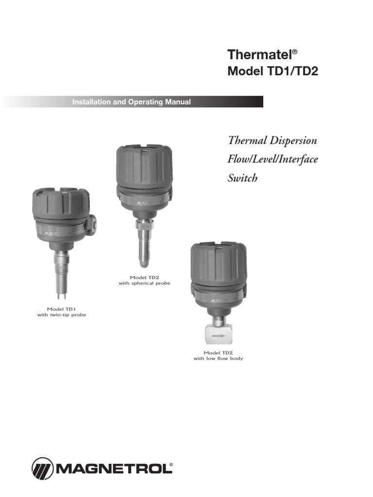 Thermatel: Model TD1/TD2 | PDF | Relay | Electrostatic Discharge