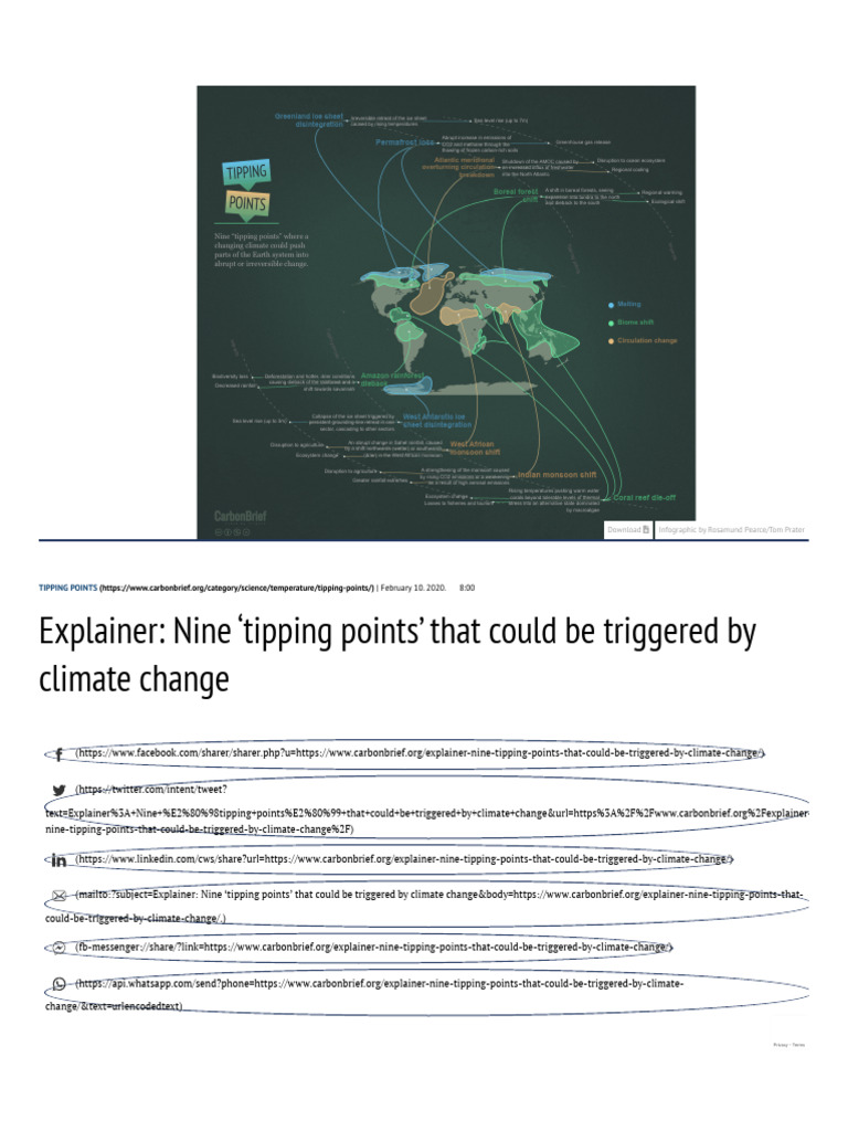 Nine Climate Tipping Points Explained | PDF | Climate Change | Antarctica