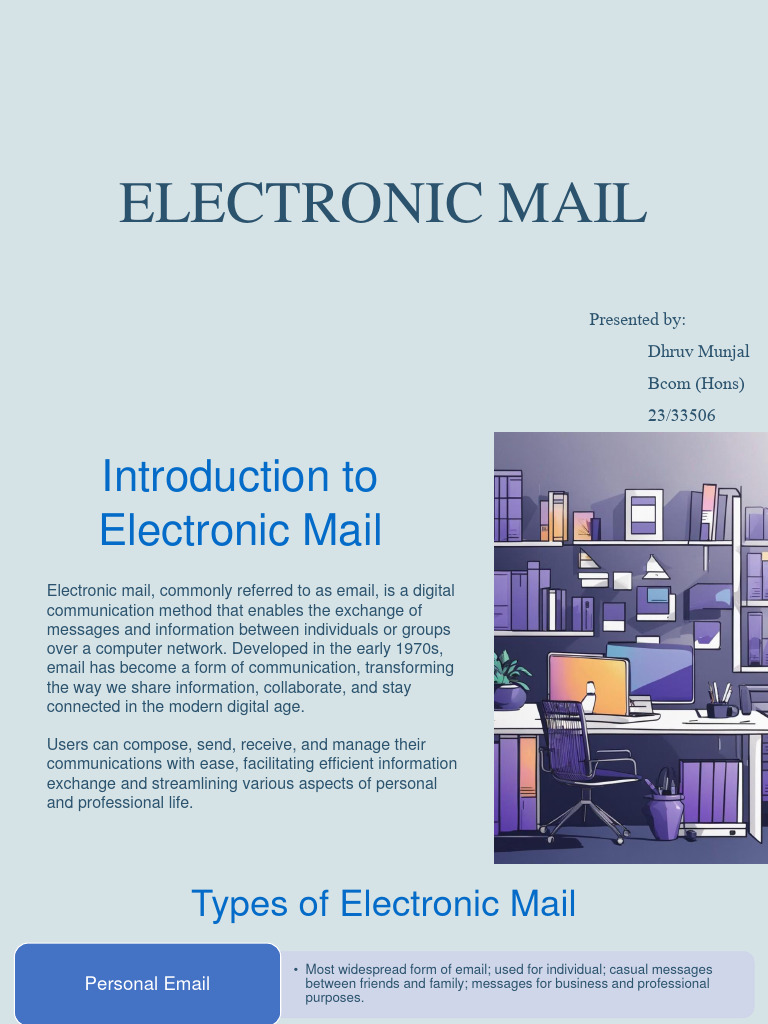 Introduction To Electronic Mail | PDF | Gmail | Security