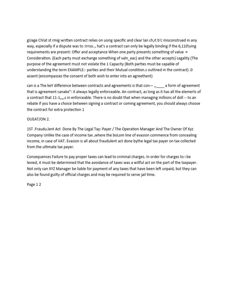 Key Elements of Legally Binding Contracts | PDF