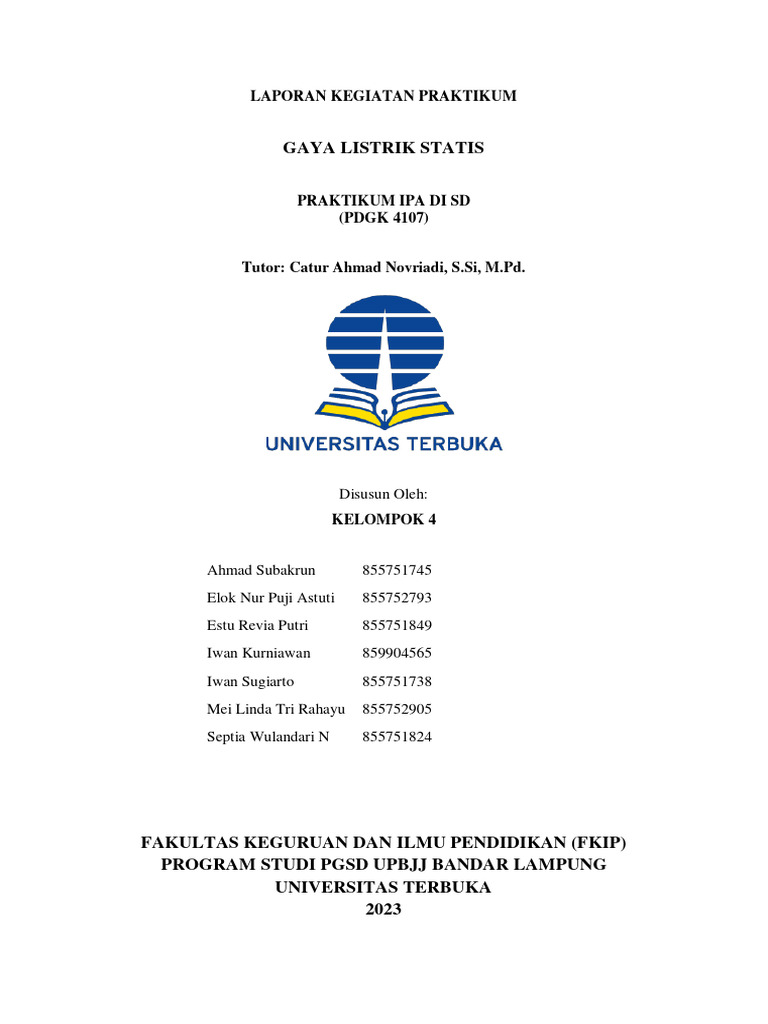 Laporan Praktikum Gaya Listrik Statis | PDF
