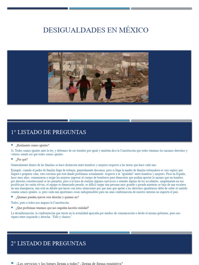 Desigualdades en México | PDF | Desigualdad social | Discriminación y ...