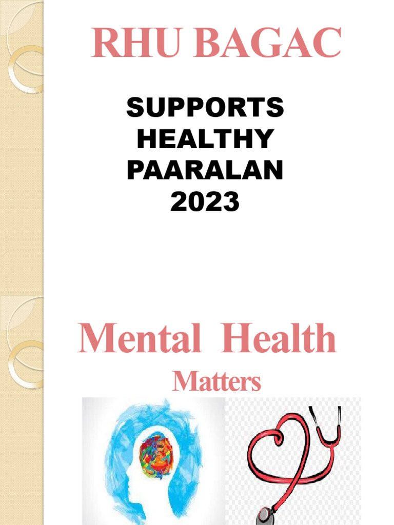 Mental Health Lecture Brigada | Download Free PDF | Anxiety Disorder ...